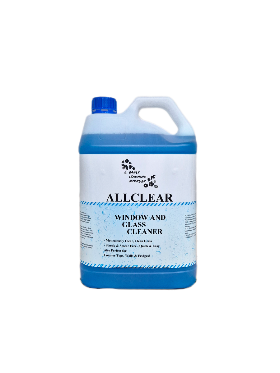 All Clear Window And Glass Cleaner 5L – Early Learning Supplies